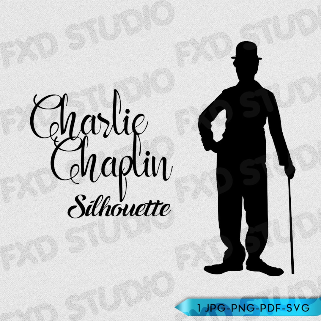 Charlie Chaplin Silhouette Clip Art Image, Charlie Chaplin Clip Art ...