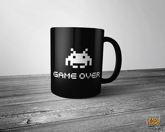 Game Over with game icon Silhouette Clip Art Image Game Over | Etsy