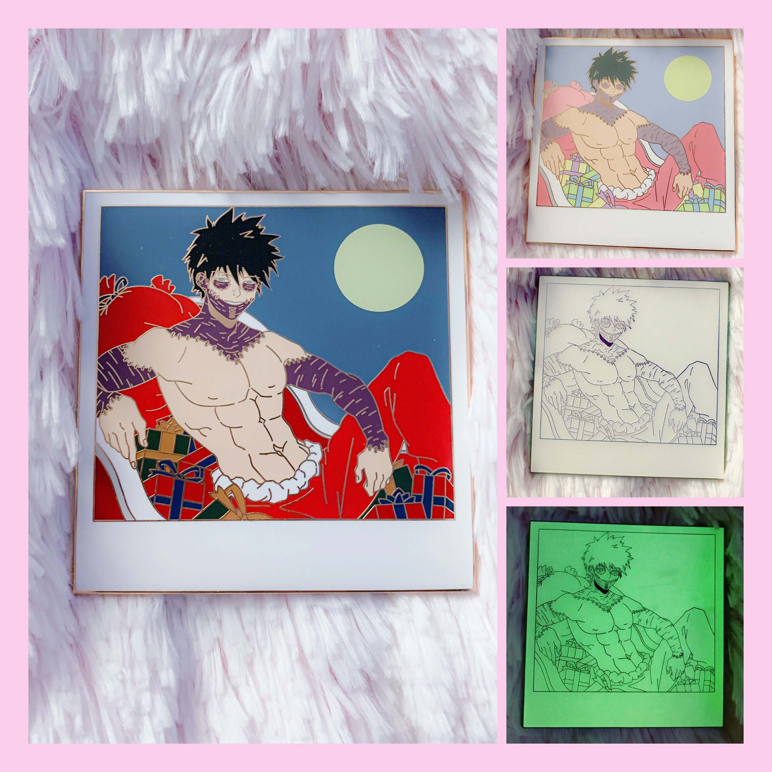 Dabi Christmas Polaroid Enamel Pin // Anime Chibi Manga Kids | Etsy