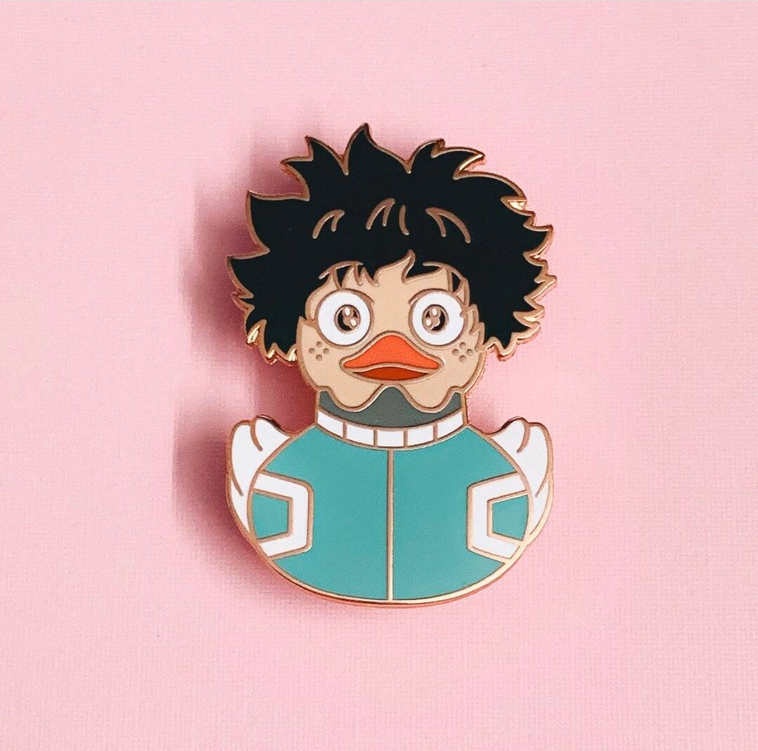 B/C/D Grade - Green Boy Rubber Duckie Enamel Pin // Anime Chibi Manga ...