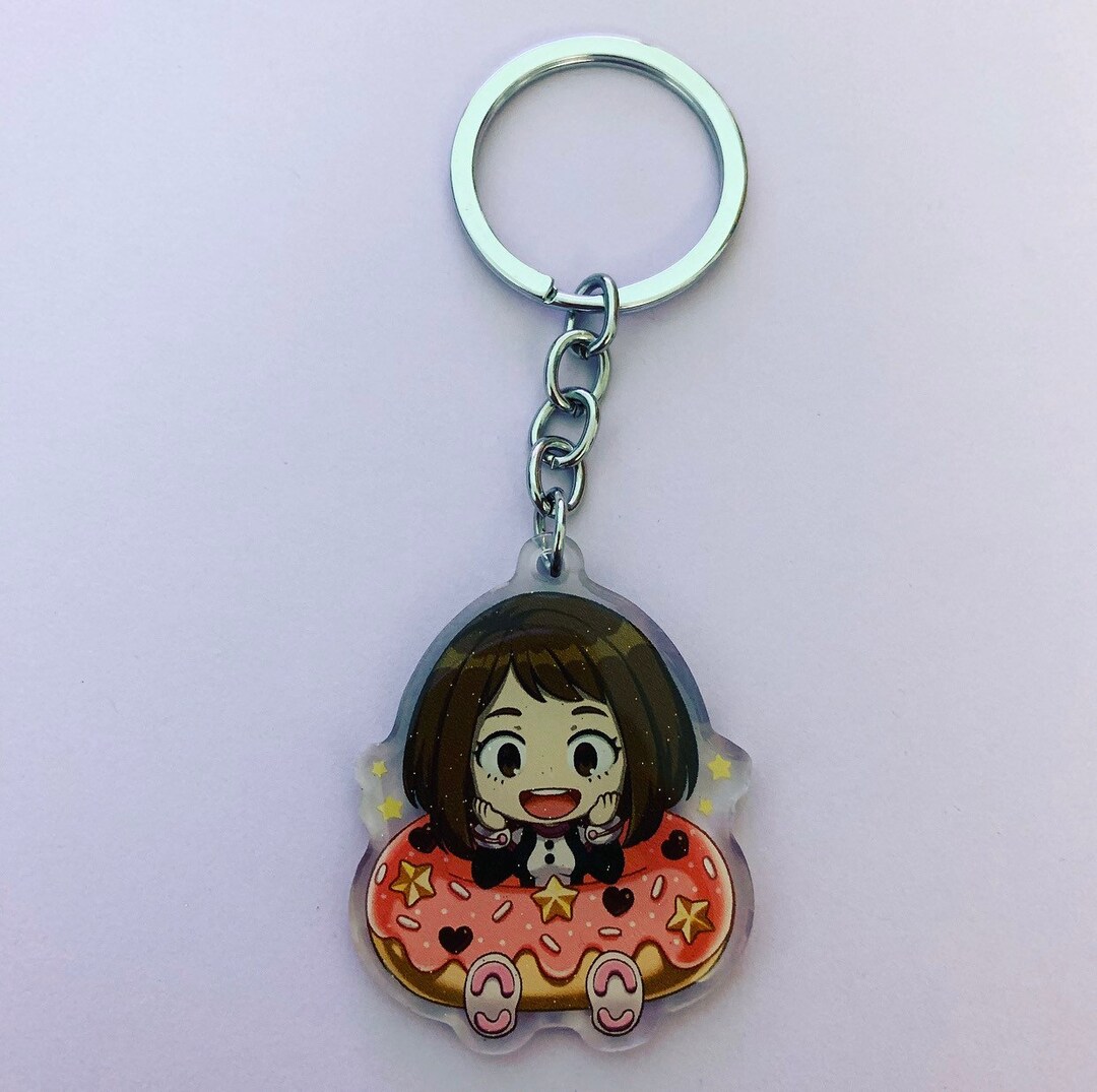 Ochako Donut Acrylic Keychain // Anime Chibi Manga Kids Ita - Etsy