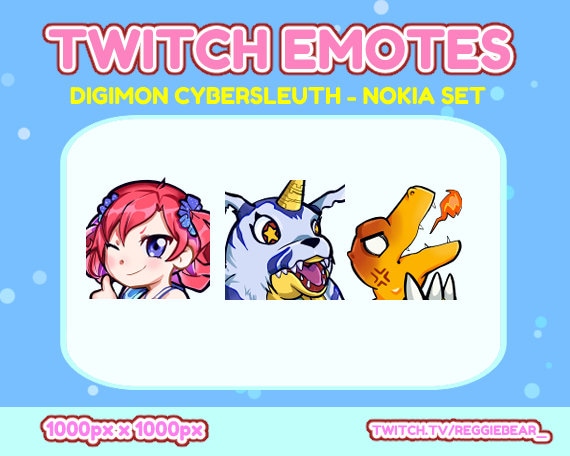 Digimon Cybersleuth: Nokia Gabumon Agumon Emotes for Twitch, Youtube ...