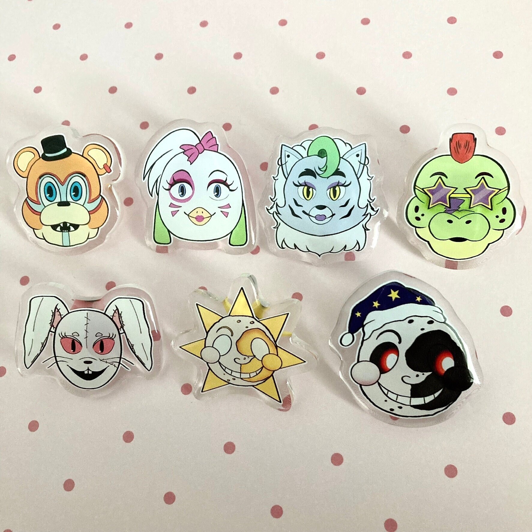FNAF Five Nights at Freddy's: Security Breach Acrylic Pins / Gamer ...