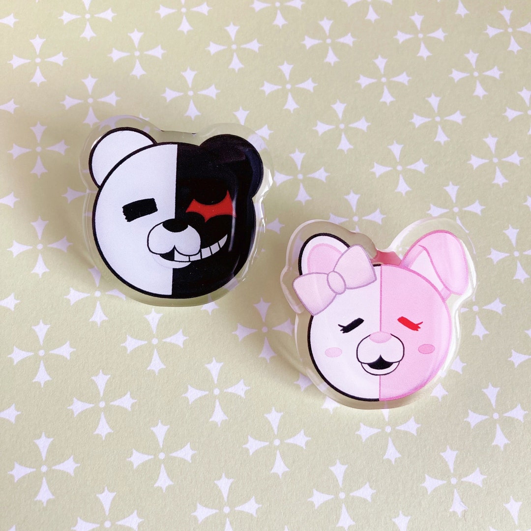 Monokuma & Monomi 1.5-inch Acrylic Pins // Danganronpa Gamer Weeb Geeky ...