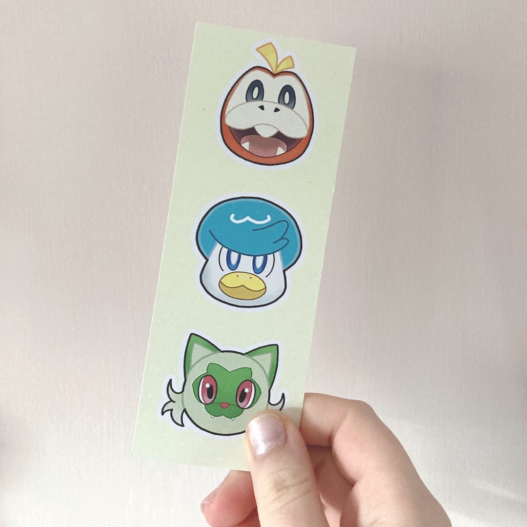 Paldea Starters Bookmark // Pokemon Gifts Scarlet Violet Fuecoco ...