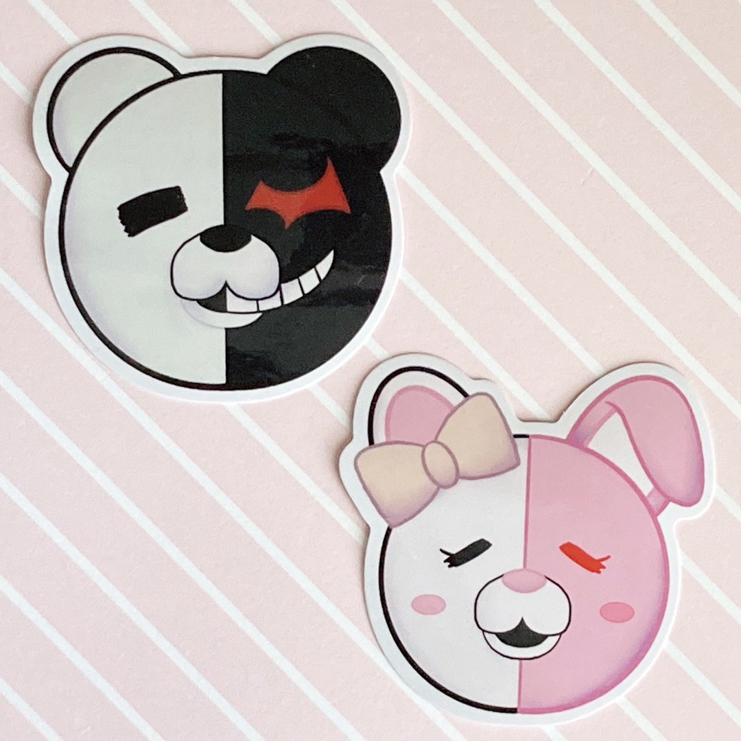 Monokuma & Monomi 2.5" Vinyl Stickers // Danganronpa Gamer Weeb Geeky ...