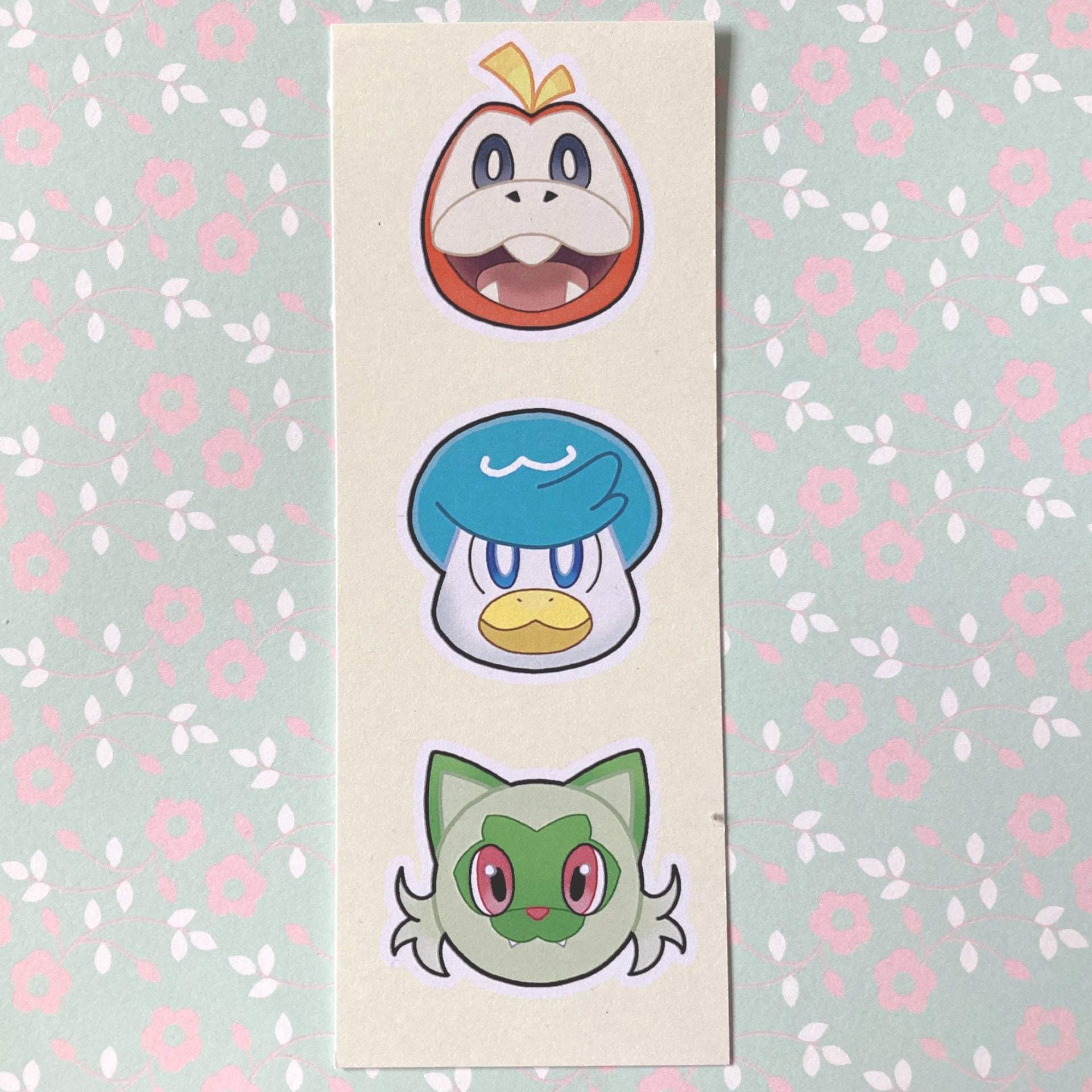 Paldea Starters Bookmark // Pokemon Gifts Scarlet Violet Fuecoco ...