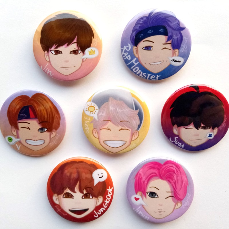 Bts Buttons - Etsy