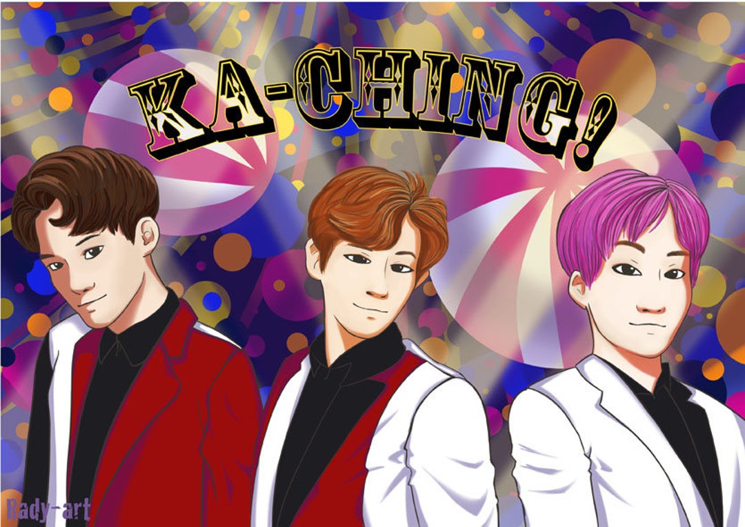 EXO-CBX Ka-ching Poster, K-pop Fanart - Etsy