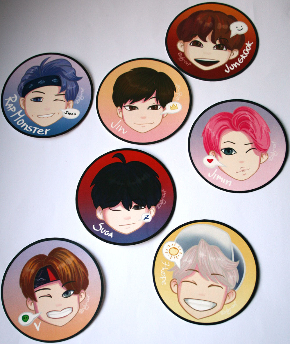 BTS Sticker Set, BTS Stickers - Etsy UK