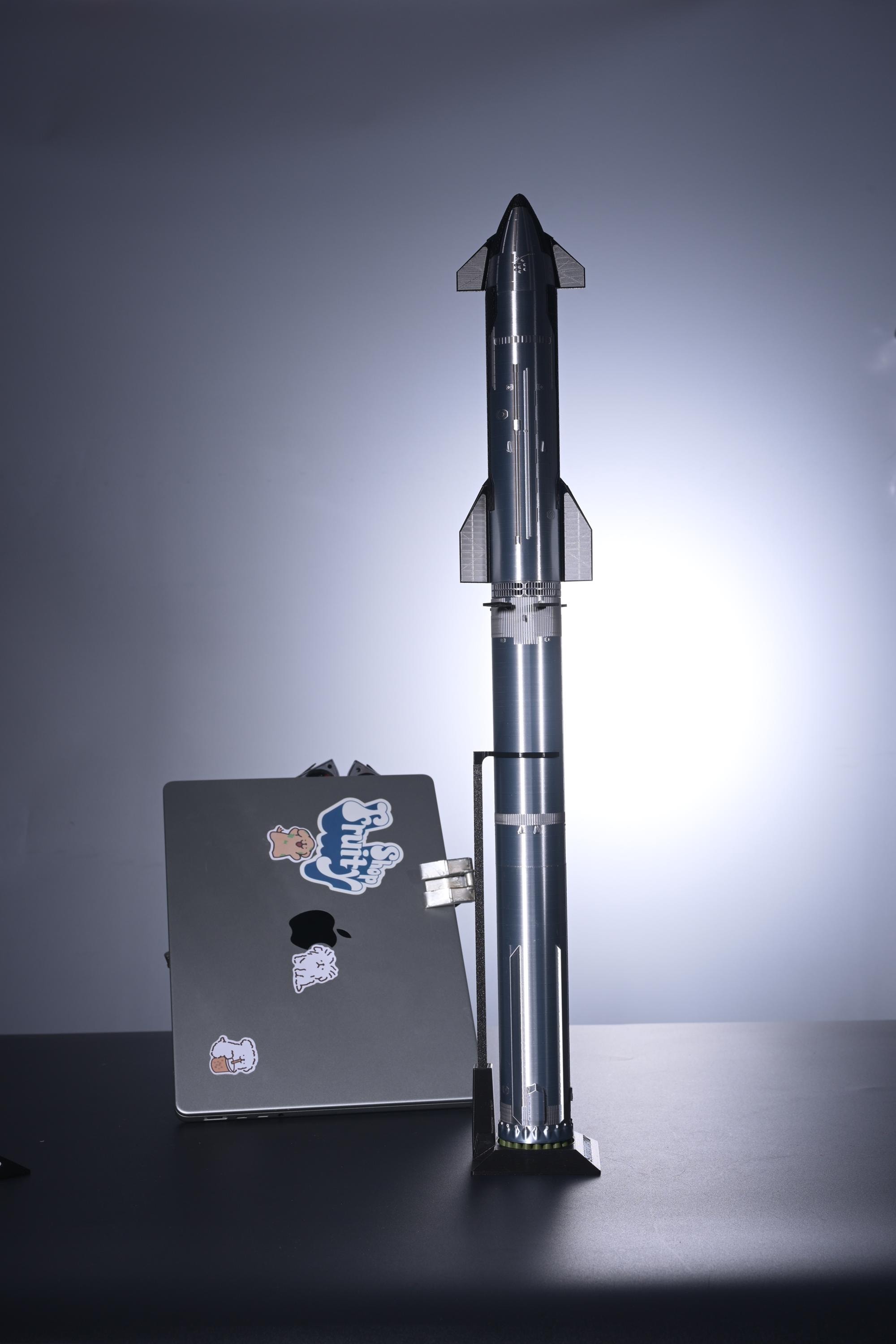 Spacex Starship and Super Heavy Rocket – 1:200 Scale Model With Thermal ...