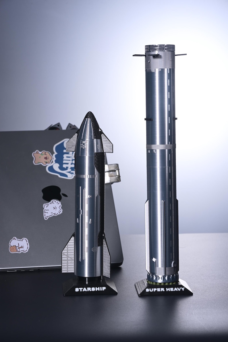 Spacex Starship and Super Heavy Rocket – 1:200 Scale Model With Thermal ...