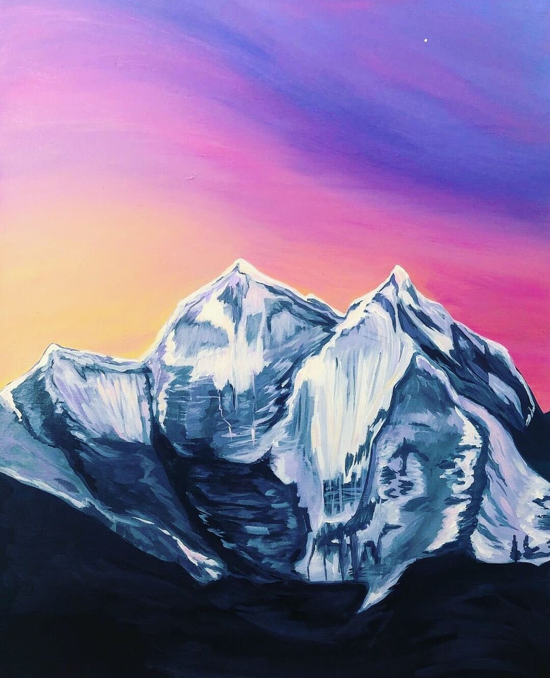 North Face by Jessica Merritt | 24" X 20" Signed Original Acrylic ...