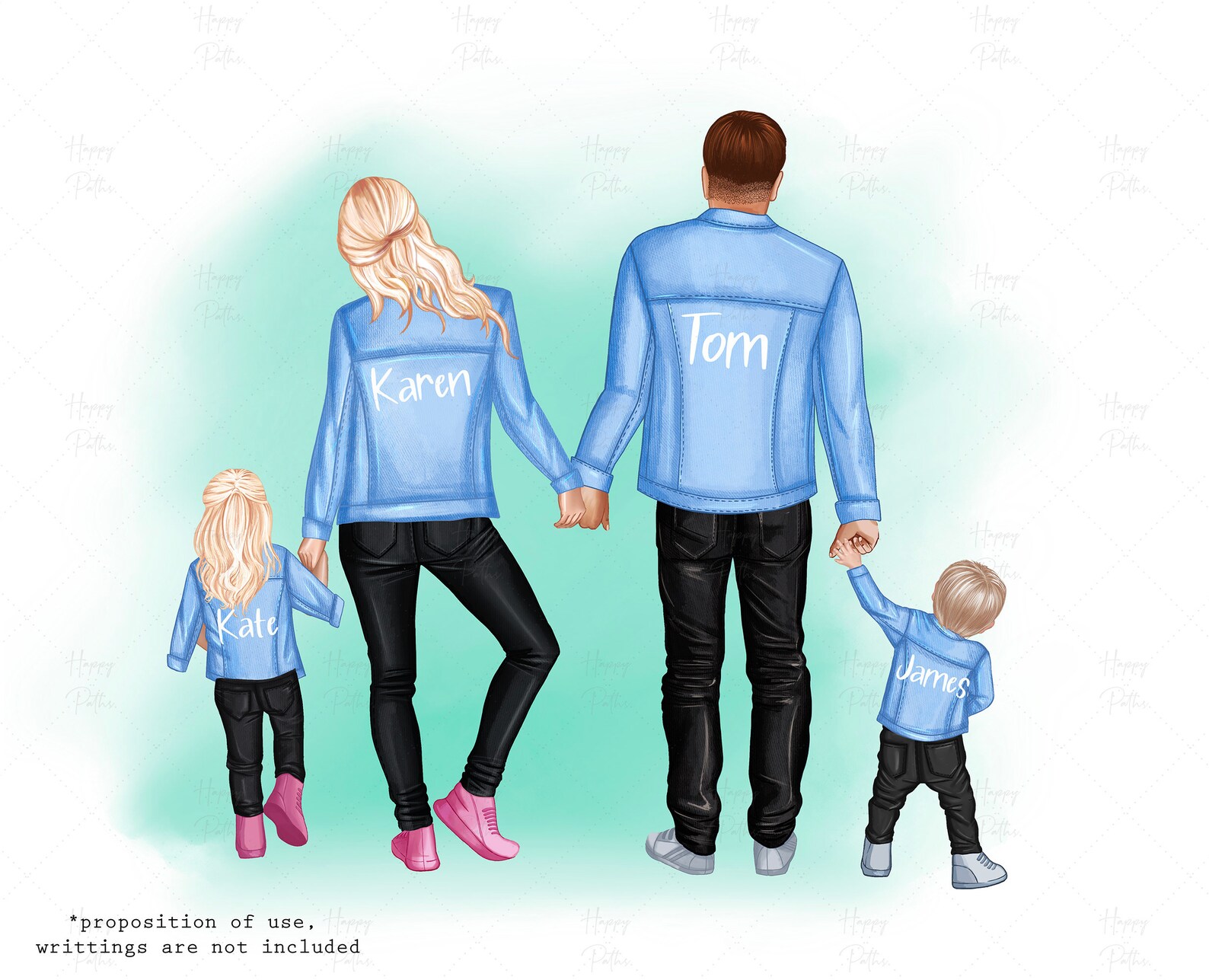 Family Bundle Clipartfather's Day Giftdad Clipart Jeans - Etsy
