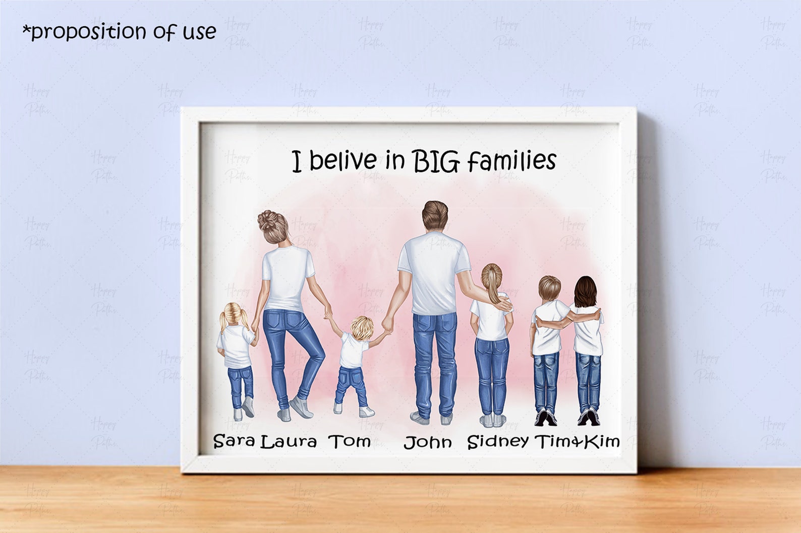 Family Illustration Creator, Mother Father Clipart, Daughter Son ...