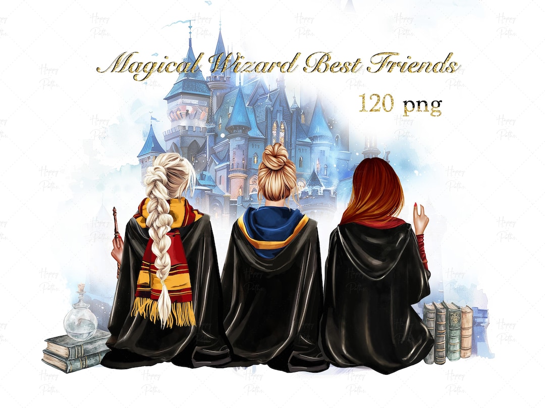 Wizard School Best Friends, Magic School Besties PNG, Halloween Clipart ...