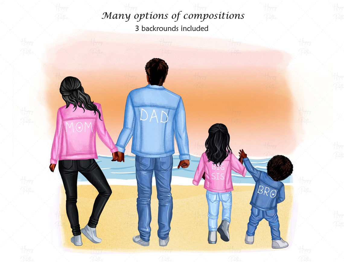 Family Bundle Clipartfather's Day Giftdad Clipart Jeans - Etsy