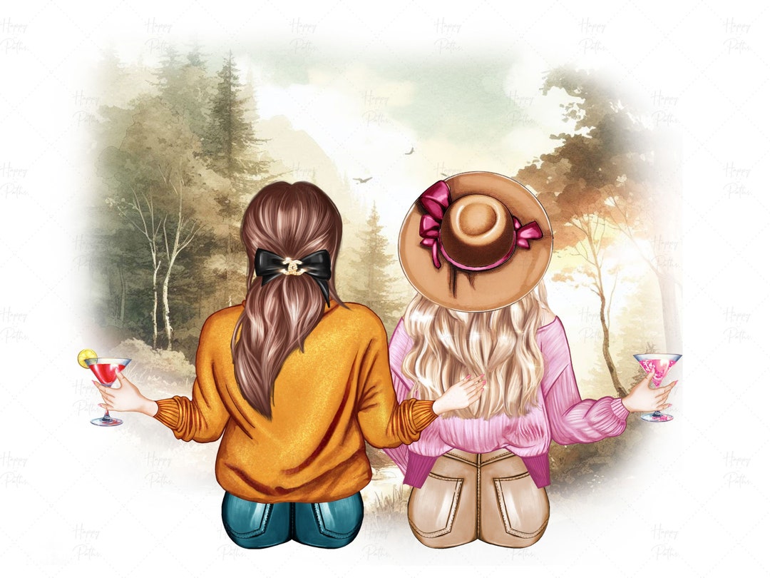 Personalizable Best Friends Bundle, Bestfriend Giftful, Besties Clipart ...