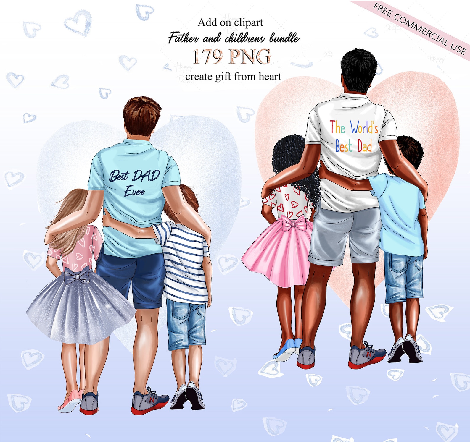 Father's Day Clipart Add on Png,custom Unique Gift for Dad,create Gift ...