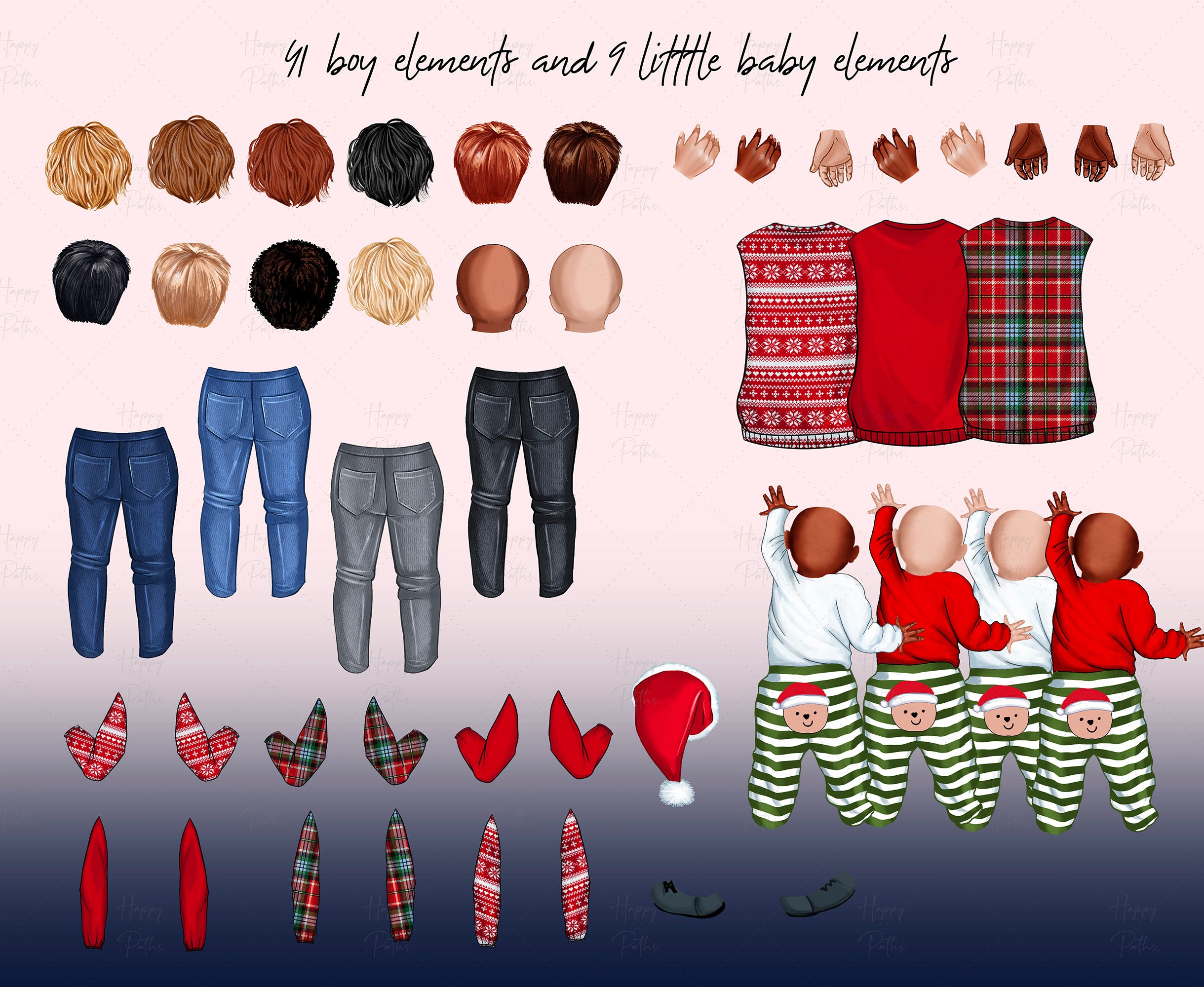 Christmas Family Clipart Bundle Christmas Family Clipart - Etsy