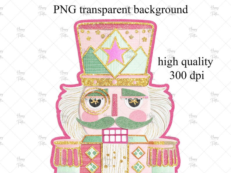Glitter Nutcracker Png Preppy Nutcracker Christmas PNG Christmas Pink ...