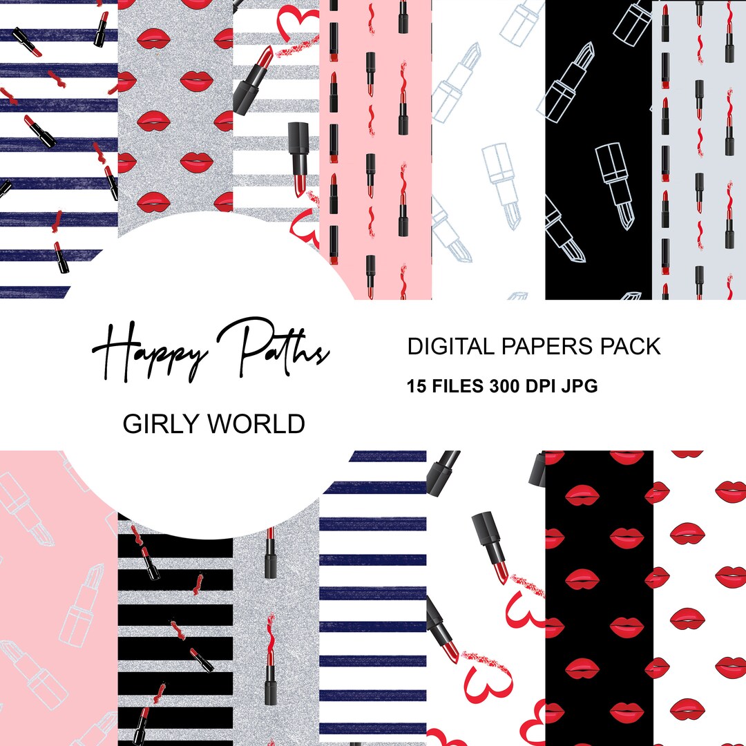 BUY 3 FOR 2, Digital Paper Pack, Digital Papers, Girly Backgrounds ...
