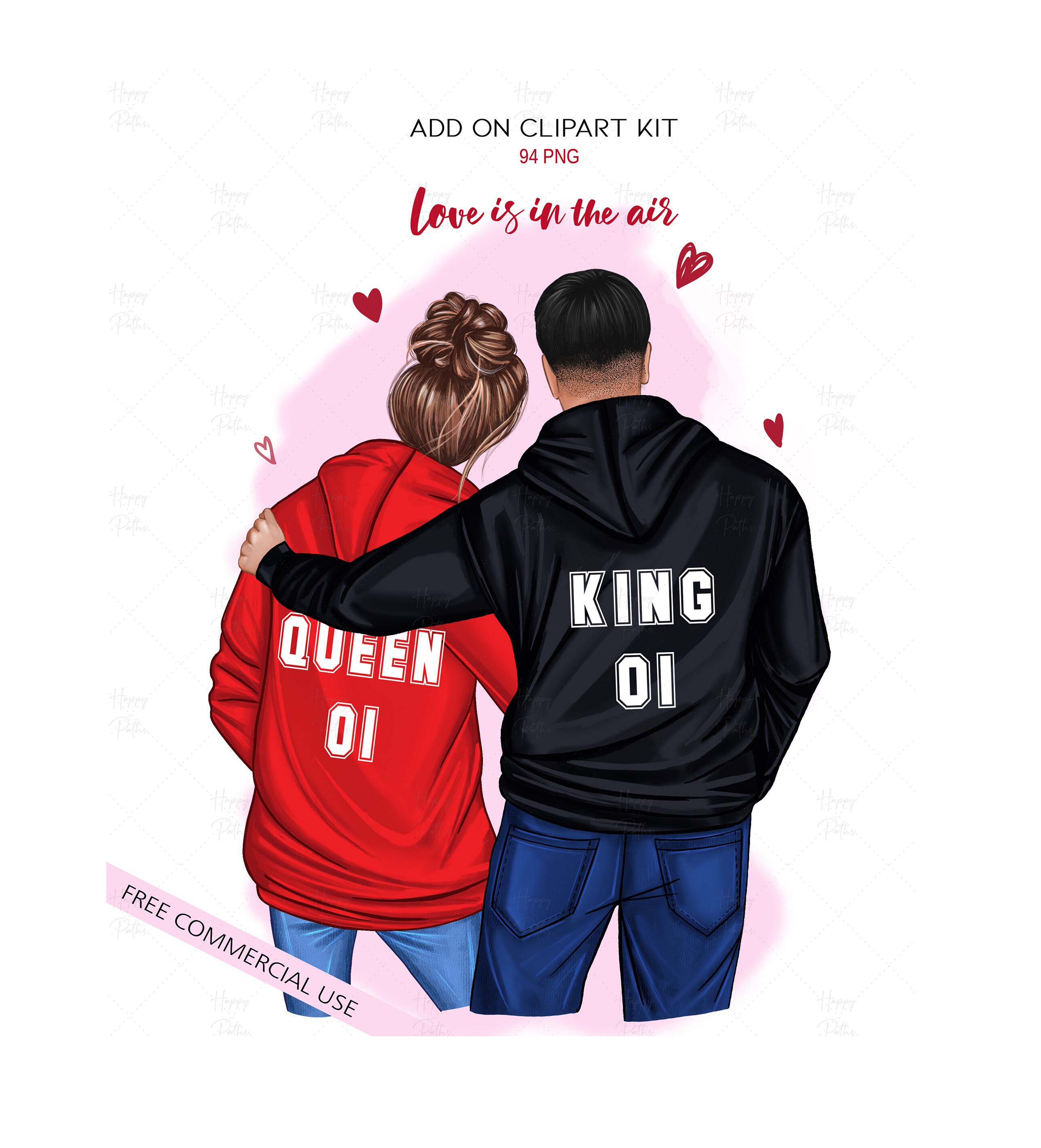 Buy and Create Your Own Couple Clipart, Love Couple Clipart,character ...