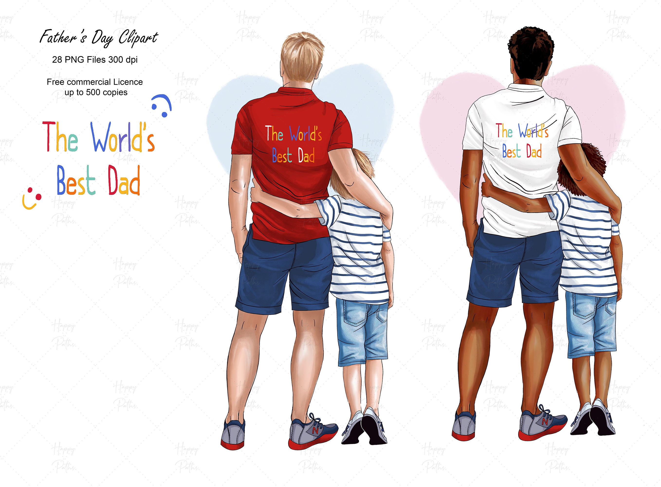 Father's Day Clipart, Father and Son Clipart, Man Clipart, Child ...