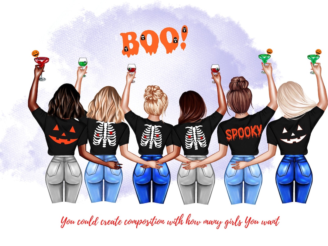 Witch Best Friends Png Clipart Halloween Besties Clipart Halloween ...