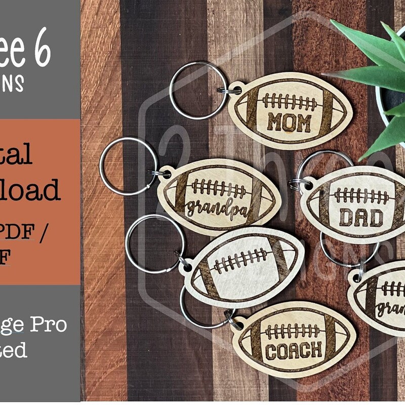 Football Keychain - Etsy