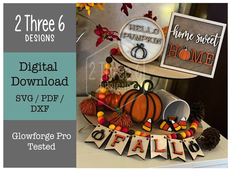 Digital File 3D Pumpkins Bundle; Glowforge Cut File, SVG/PDF/DXF, Laser ...