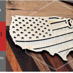 DIGITAL FILE American Flag USA Home Sign, Laser Cut File, Glowforge ...
