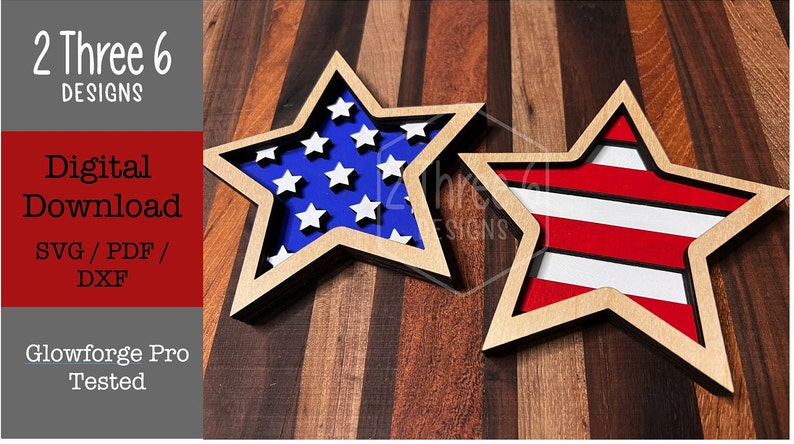 DIGITAL FILE American Flag USA Home Sign Laser Cut File - Etsy