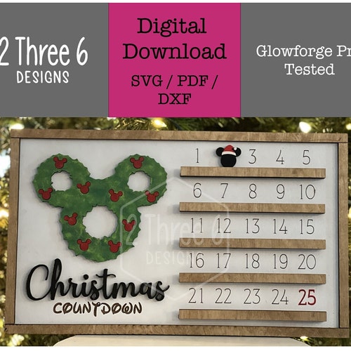 DIGITAL FILE Christmas Countdown Calendar Candy Cane - Etsy