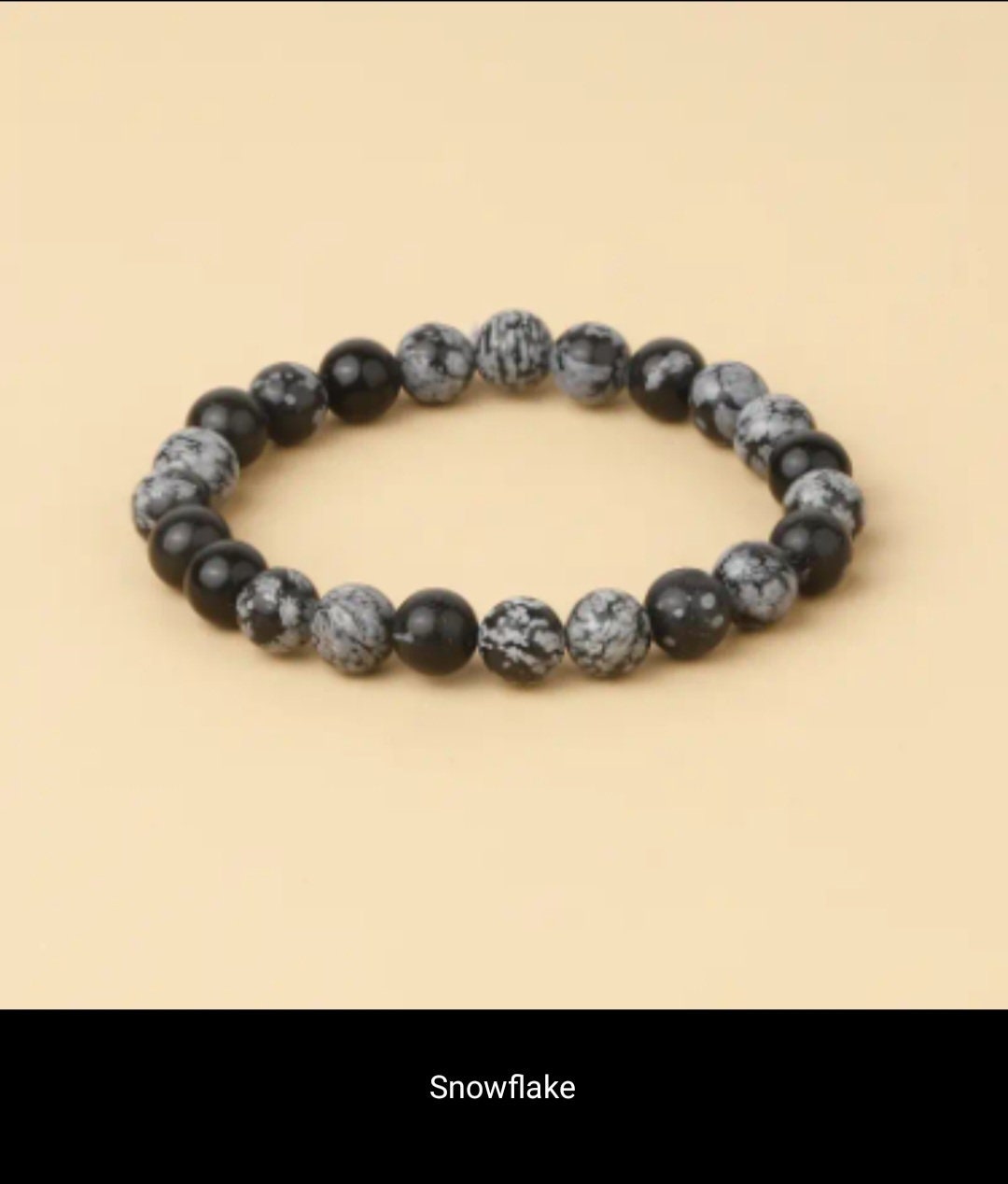 Snowflake Obsidian 8mm Beaded Stretch Bracelet - Etsy