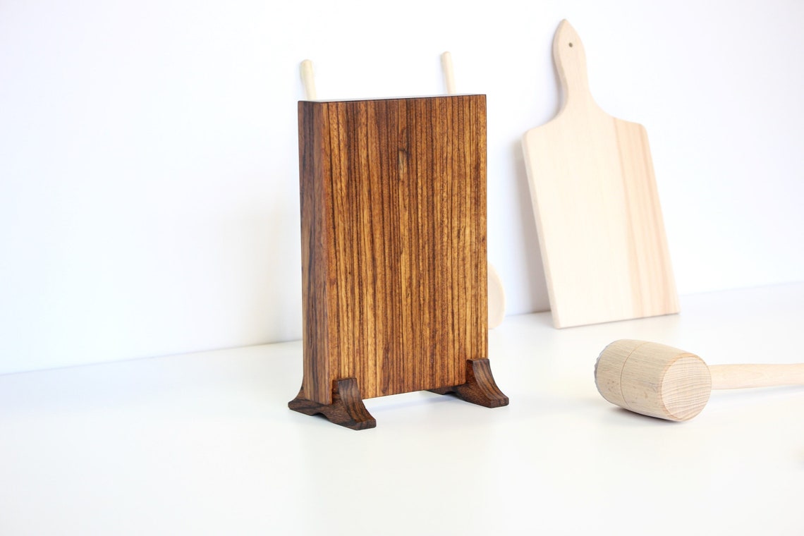 Beautiful Knife Holder Magnetic Knife Block Zebrawood Knife - Etsy