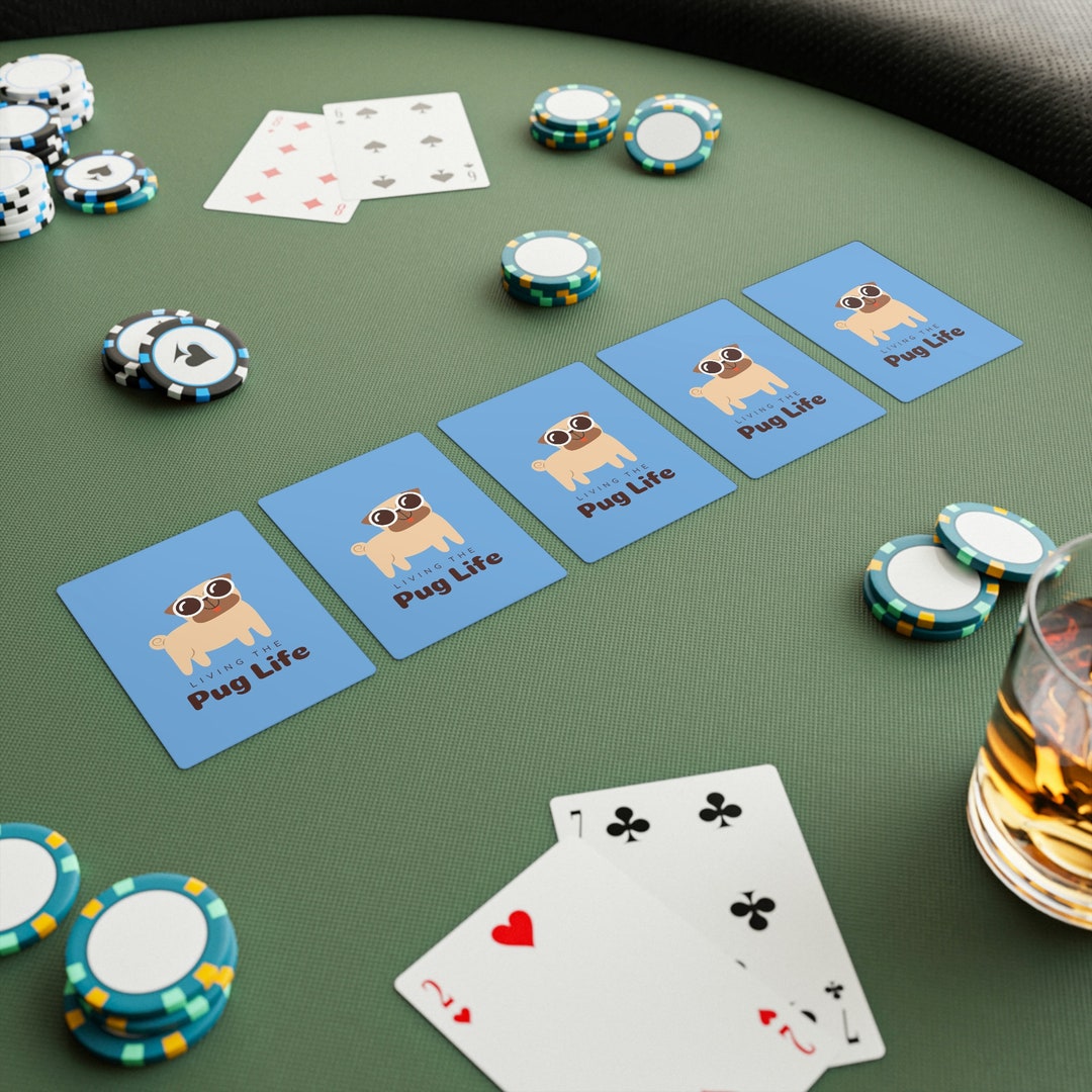 Pug Life Poker Cards Cute Dog Deck of Cards - Etsy