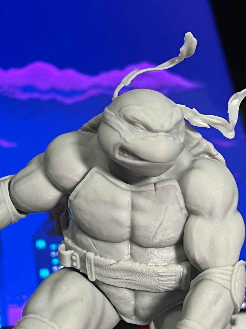 Red Ninja Boy Unpainted Resin Statue - Etsy