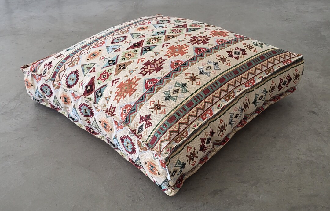 Tribal Style, Handmade Pouf, Floor Seating, Aprox 25.6x25.6 Inches - Etsy