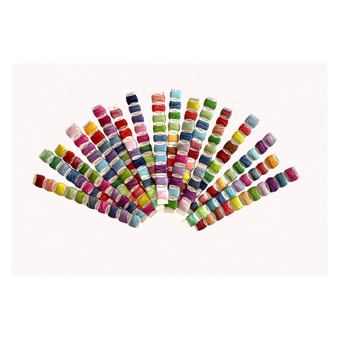 Hand Dyed Embroidery Thread, Set of 10 Colours, Variegated Threads ...