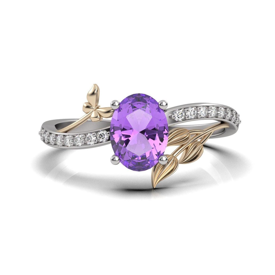 Antique Butterfly Wedding Promise Ring,enchanted Forest Jewelry,dainty ...