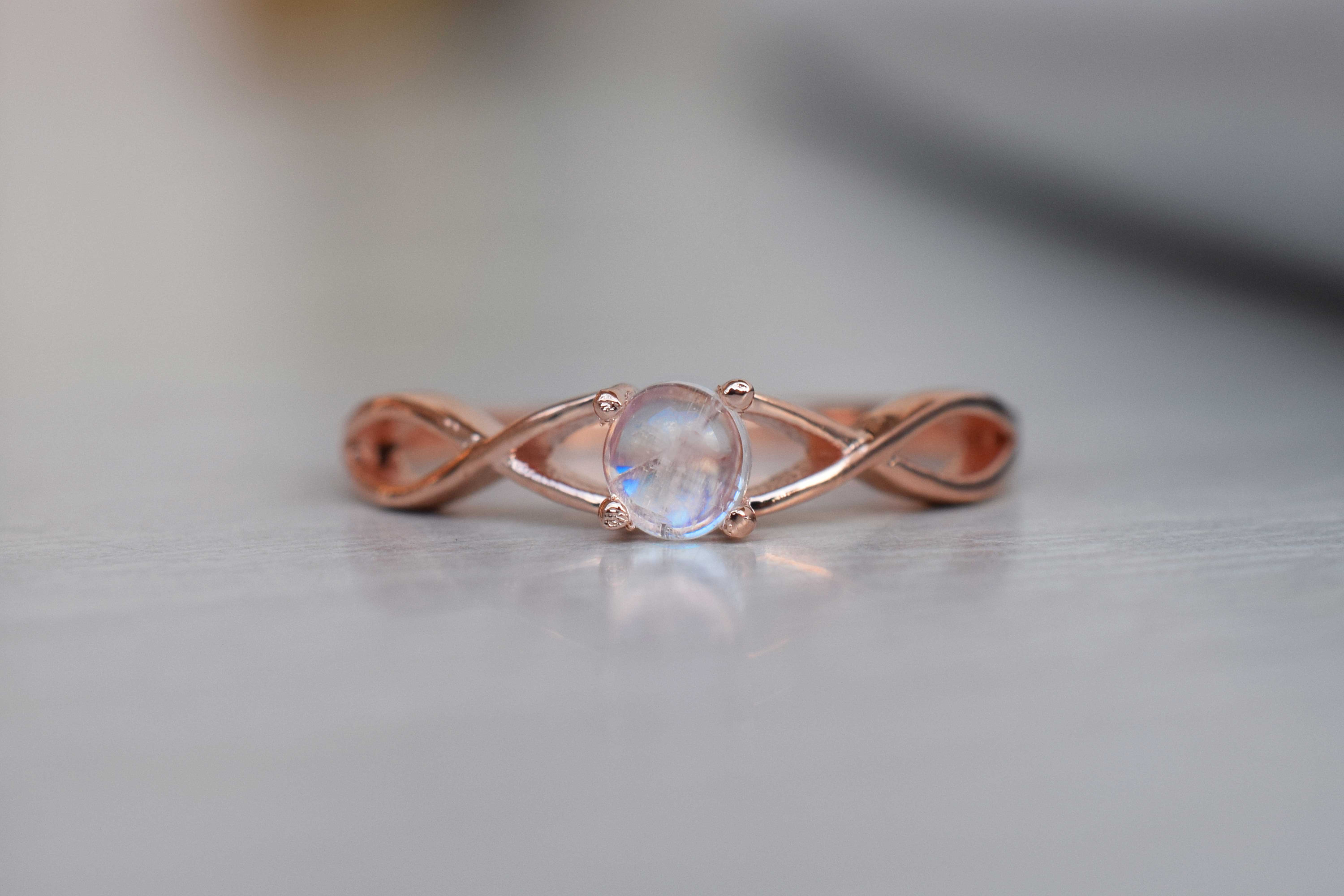 Vintage Antique Moonstone Ring Art Deco Infinite Moonstone | Etsy