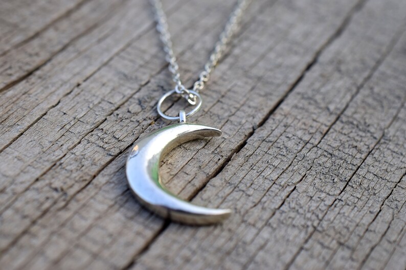 Celestial Jewelry, Crescent Moon Necklace, Silver Moon Statement ...