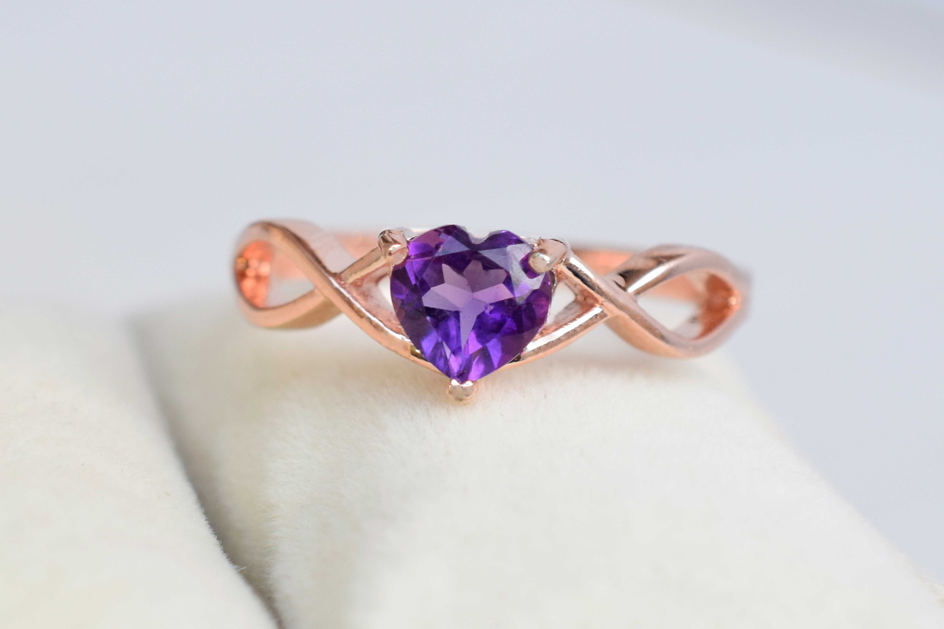 Vintage Amethyst Heart Engagement Ring Art Deco Amethyst - Etsy