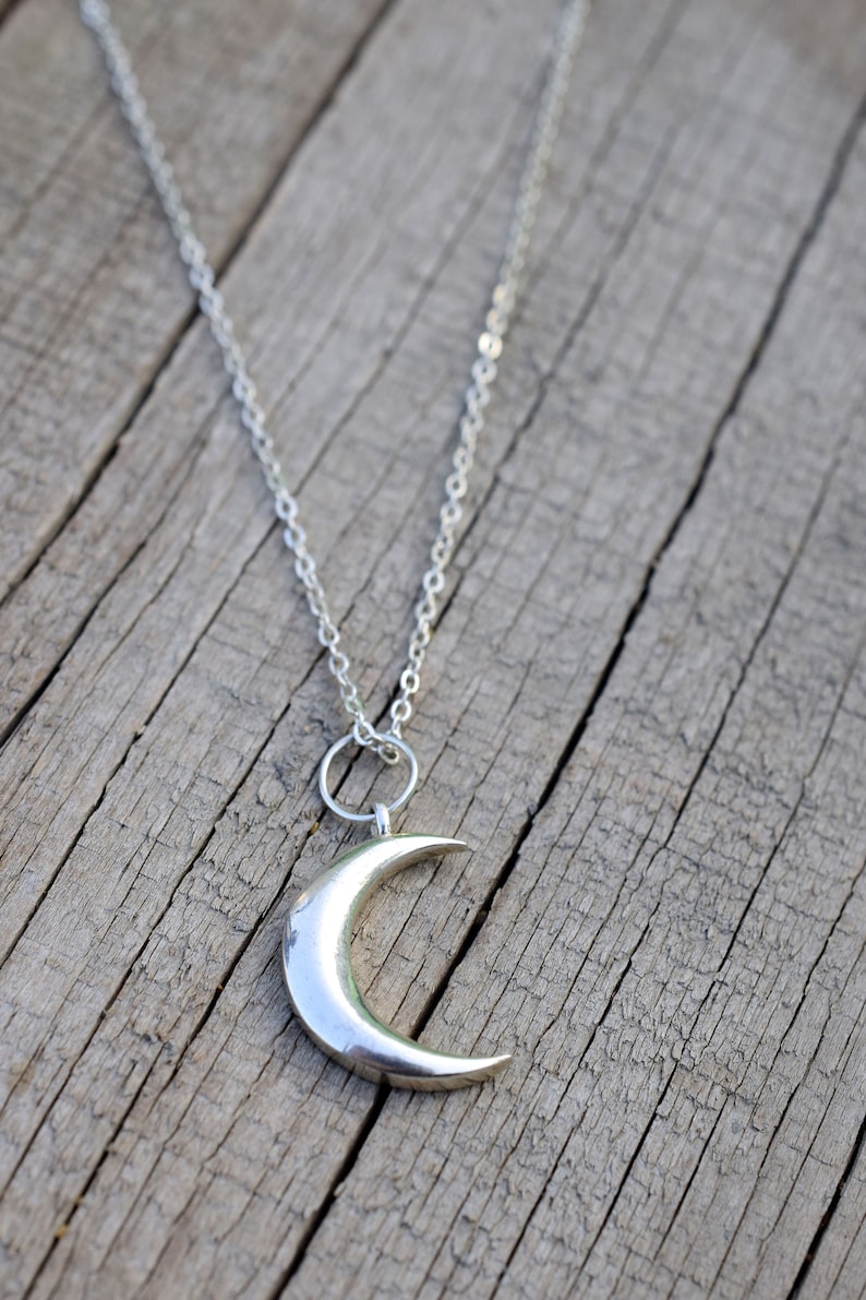 Celestial Jewelry, Crescent Moon Necklace, Silver Moon Statement ...