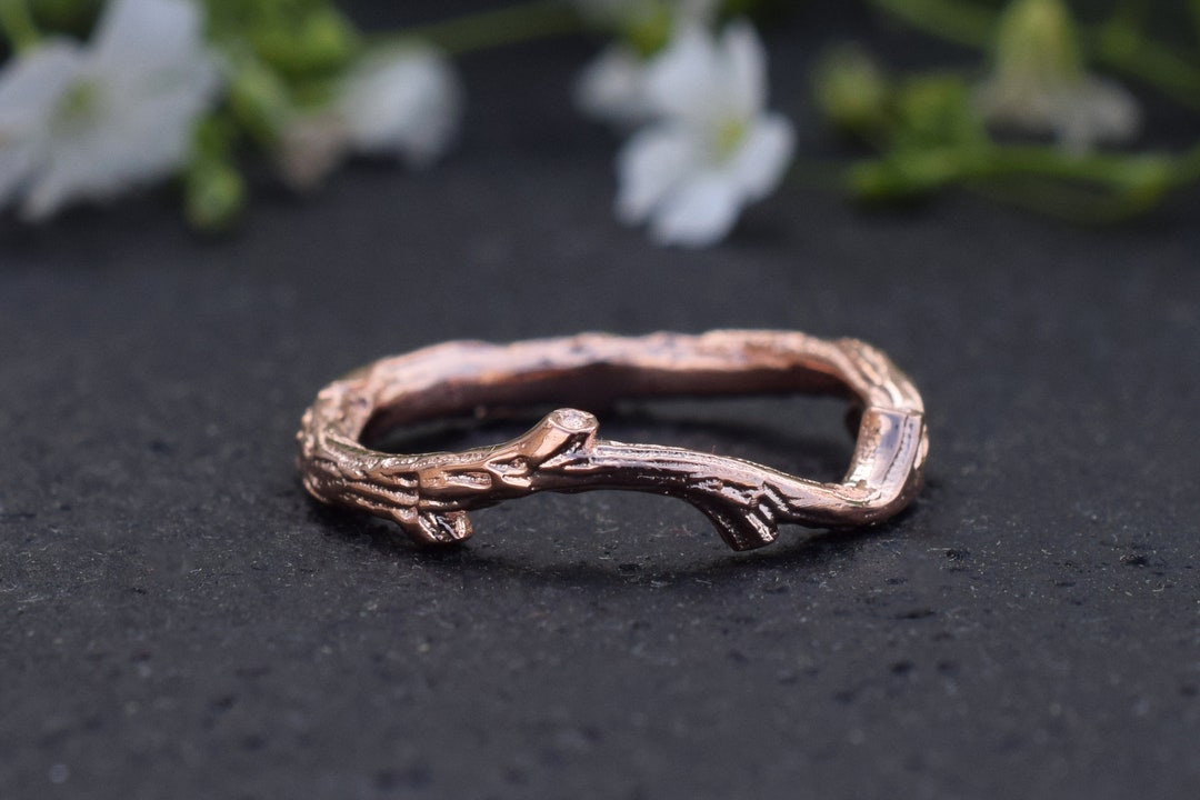 Twig Wedding Band, Tree Branch Ring, Twig Engagement Ring, Vintage ...