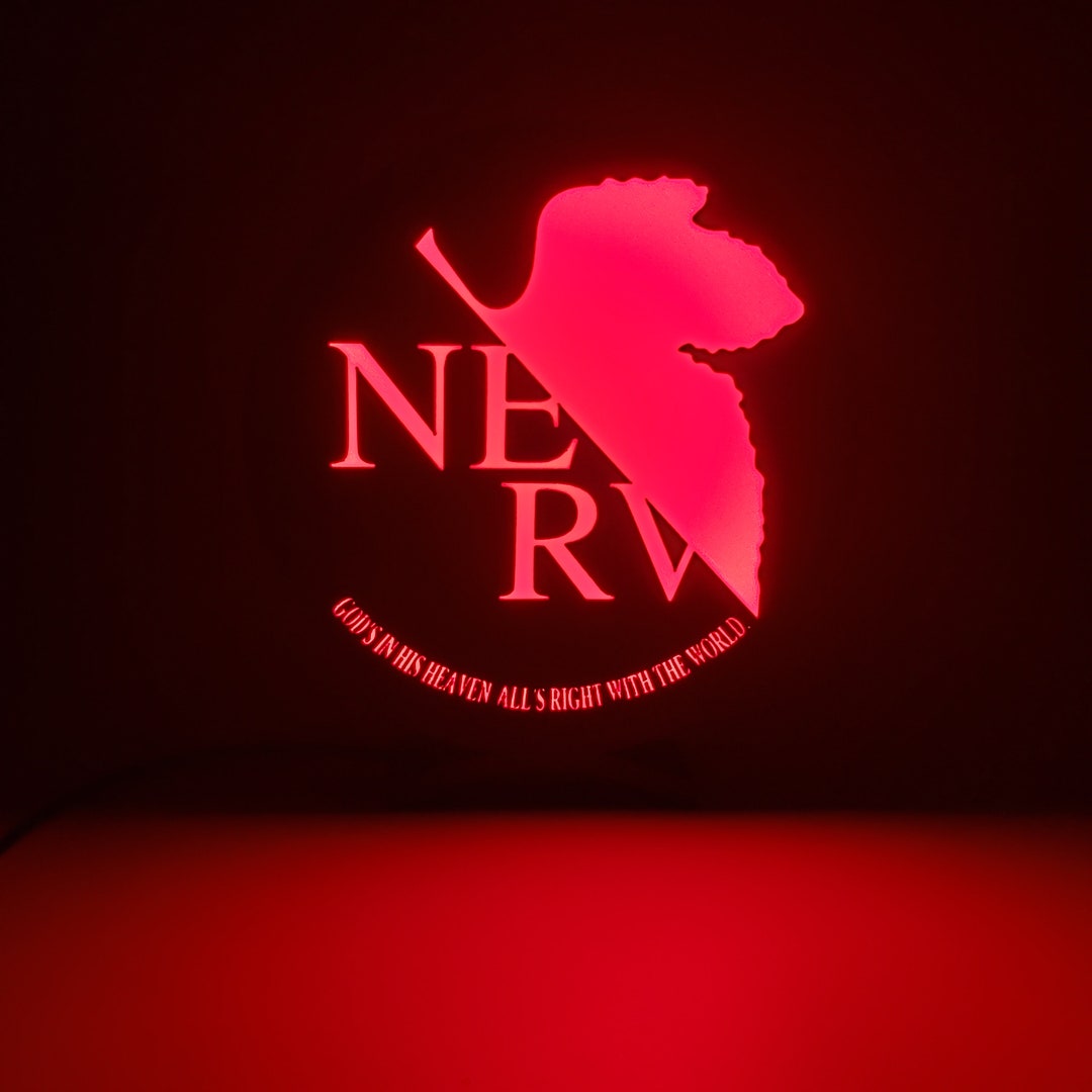 NERV Lightbox Neon Genesis Evangelion NGE Anime Manga Sign 3D Lamp ...
