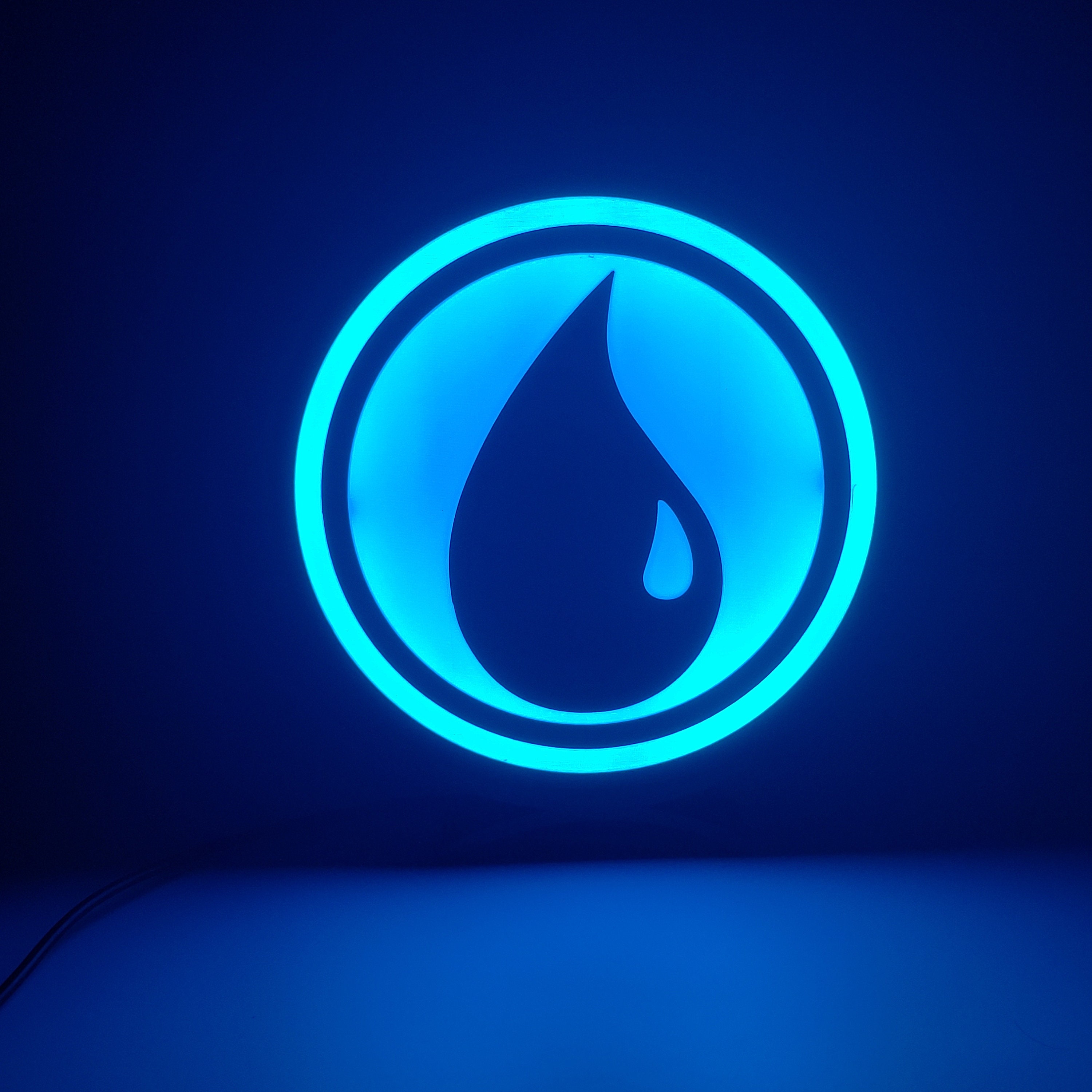 Blue Mana Symbol Lightbox Magic the Gathering MTG TCG Island 3D Lamp ...