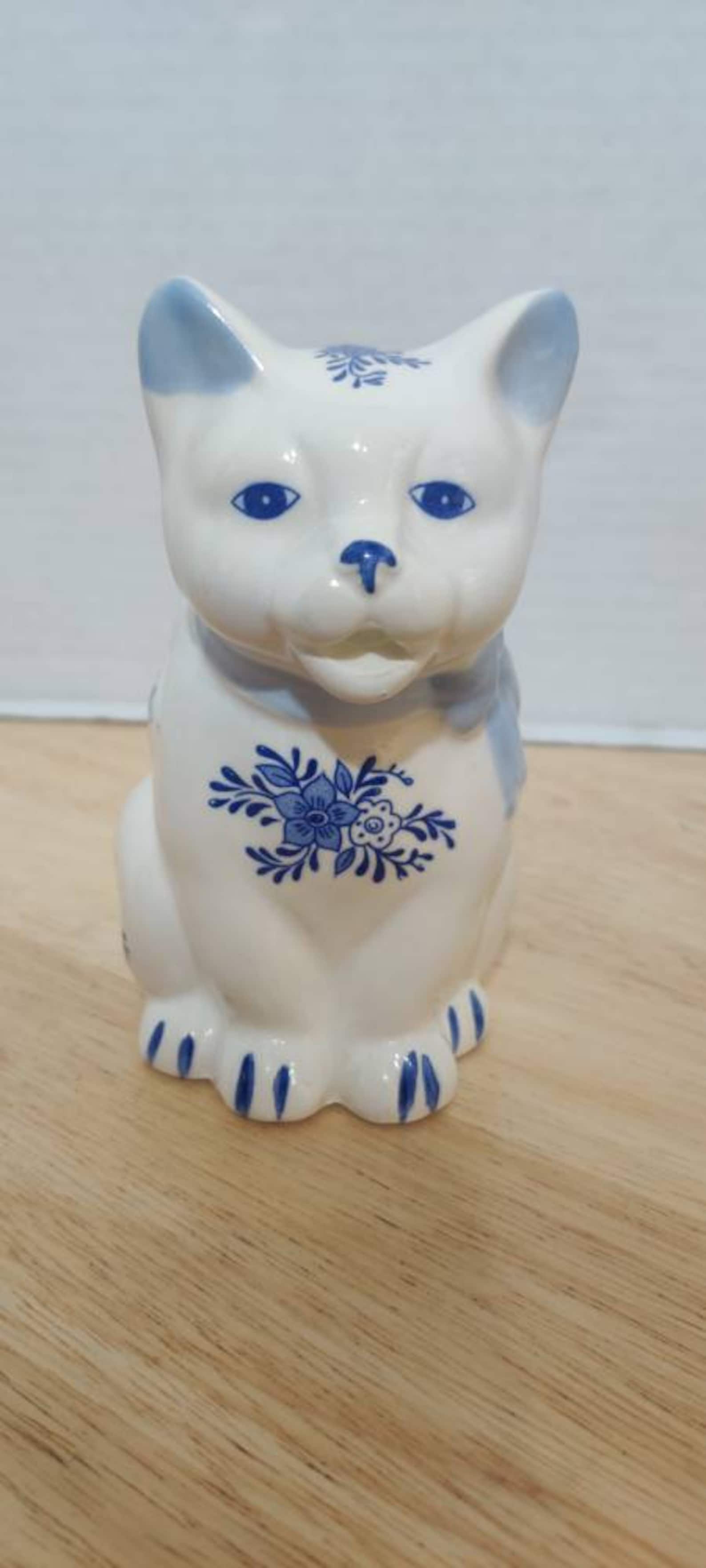 Vintage, Delft Blue Holland Cat Creamer/pitcher Hand Painted - Etsy