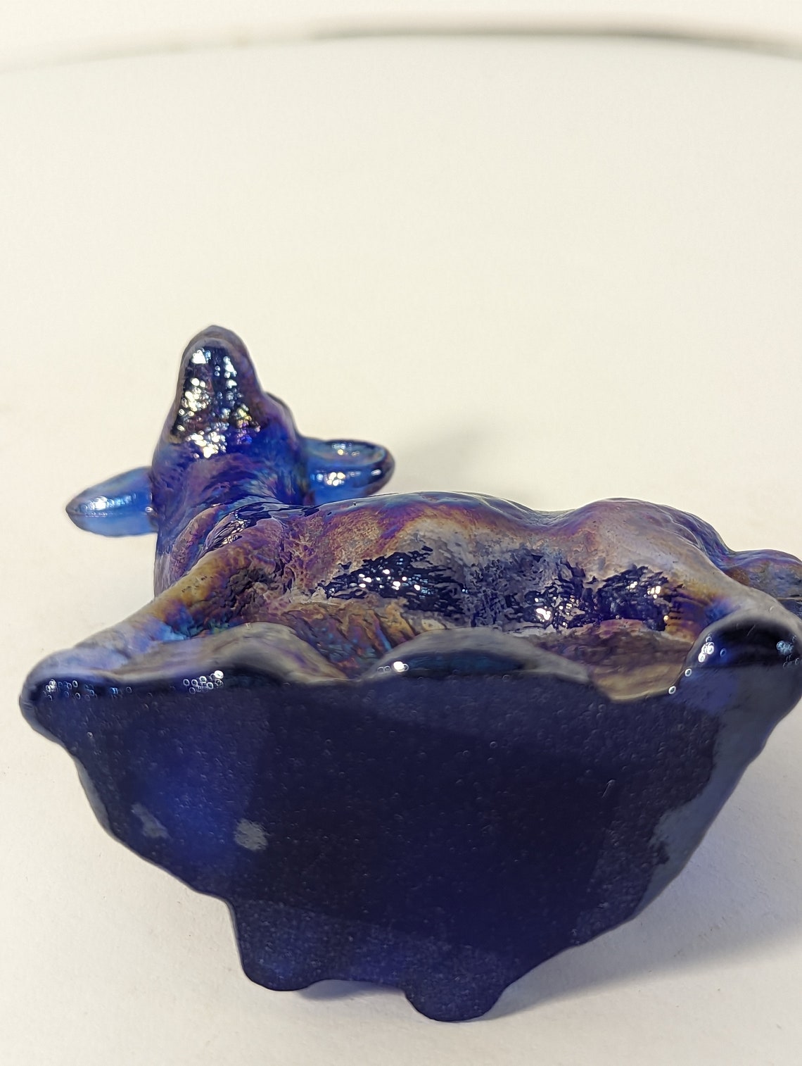 Rare Fenton Electric Blue Lamb Sheep Iridescent Figurine - Etsy